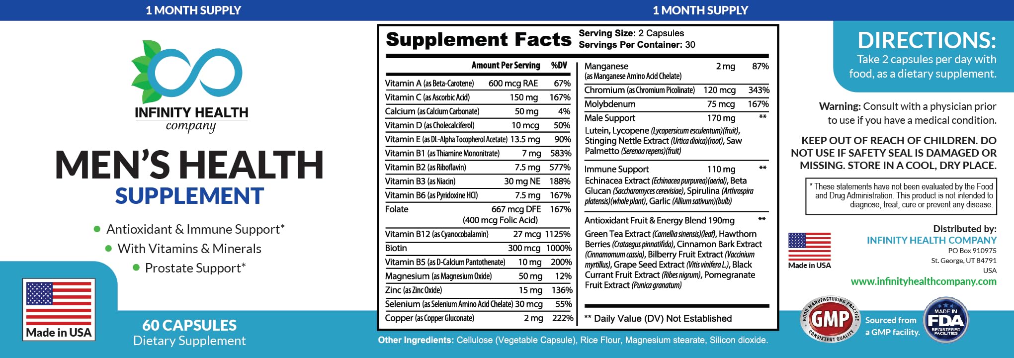 men's health blended supplements benefits