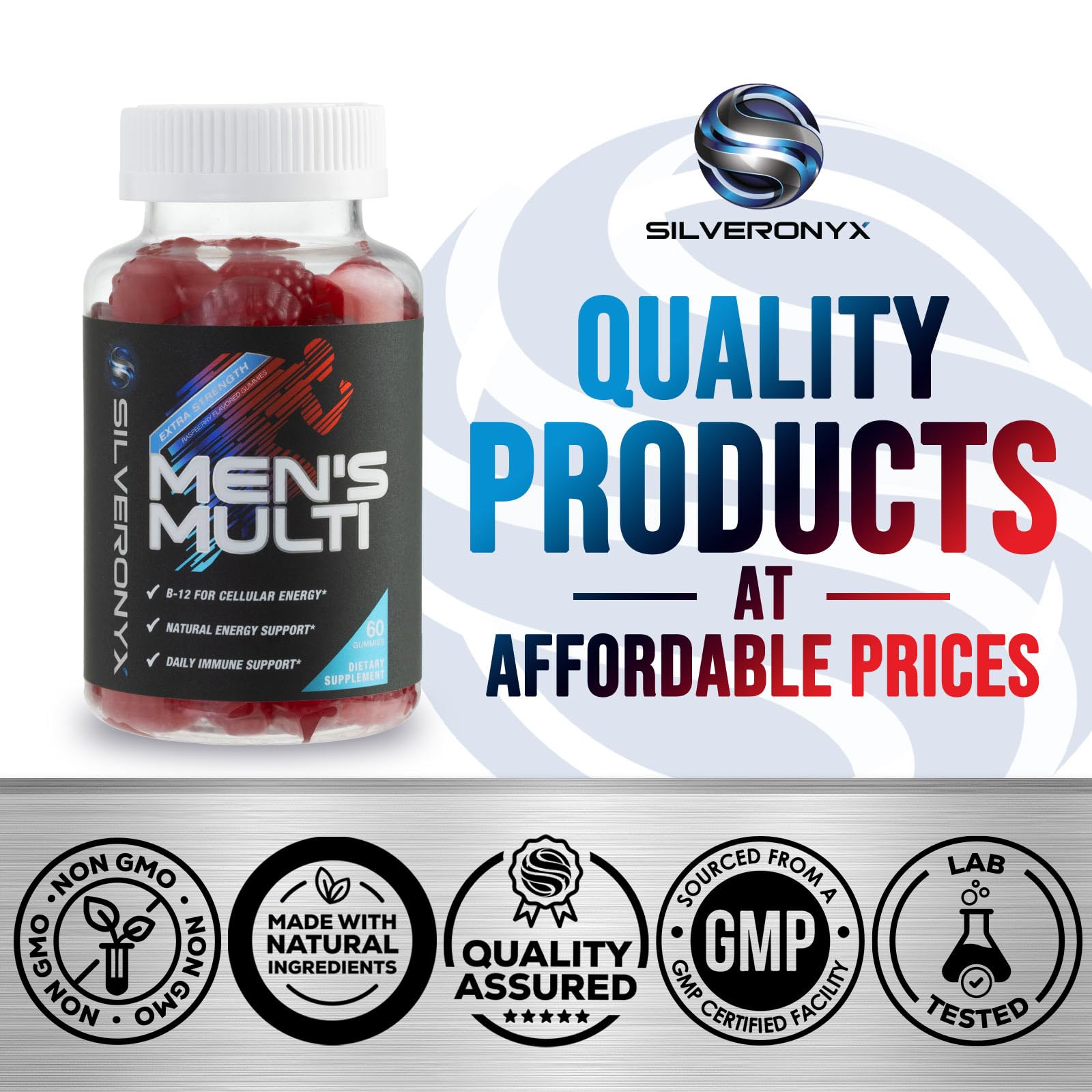 Men's health gummies with B vitamins