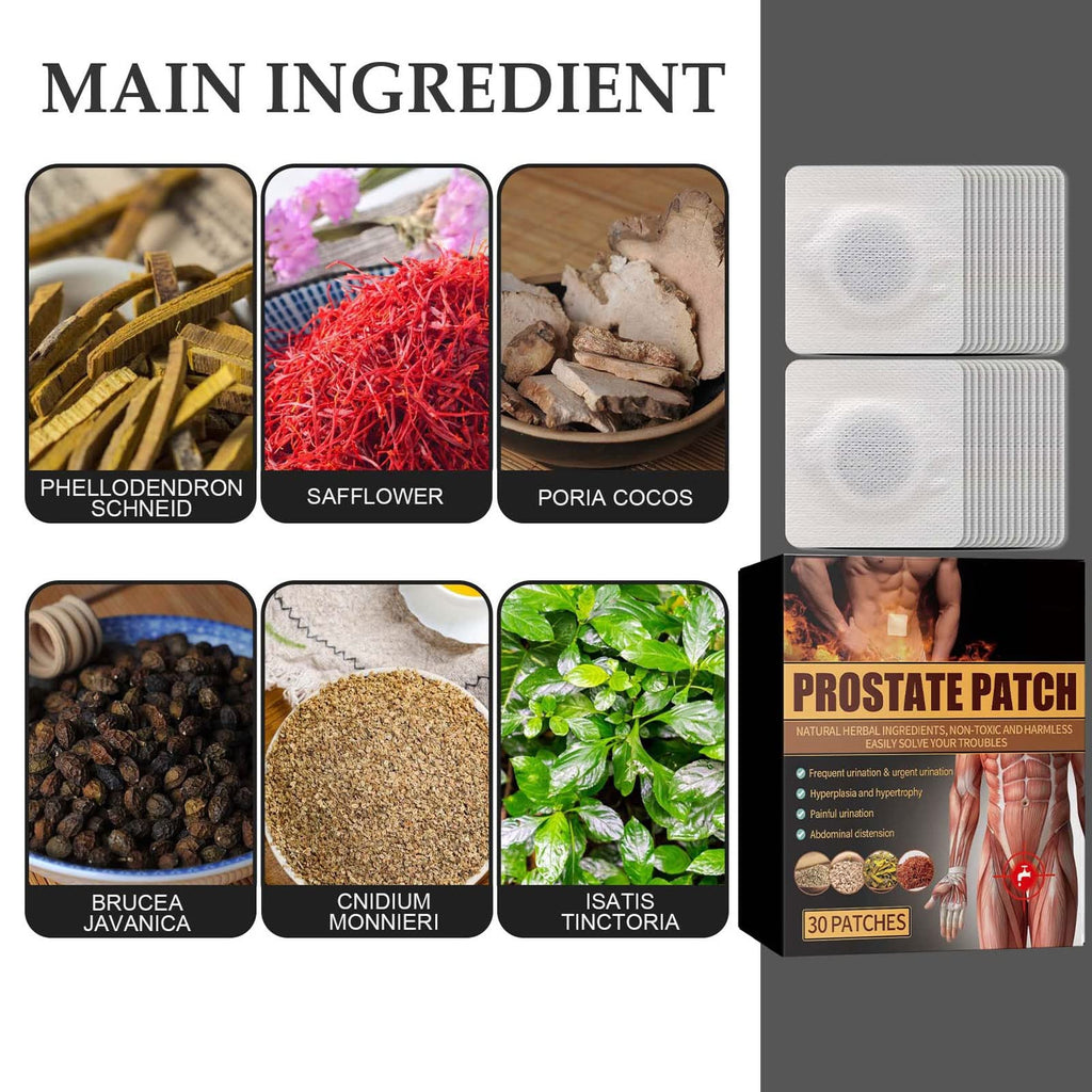 Men's health patches with herbal ingredients