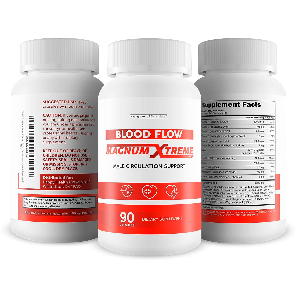 Men's health pre-workout supplement for performance
