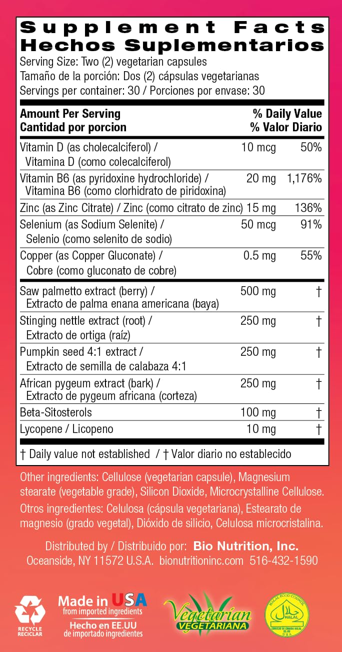 Men's health prostate capsules