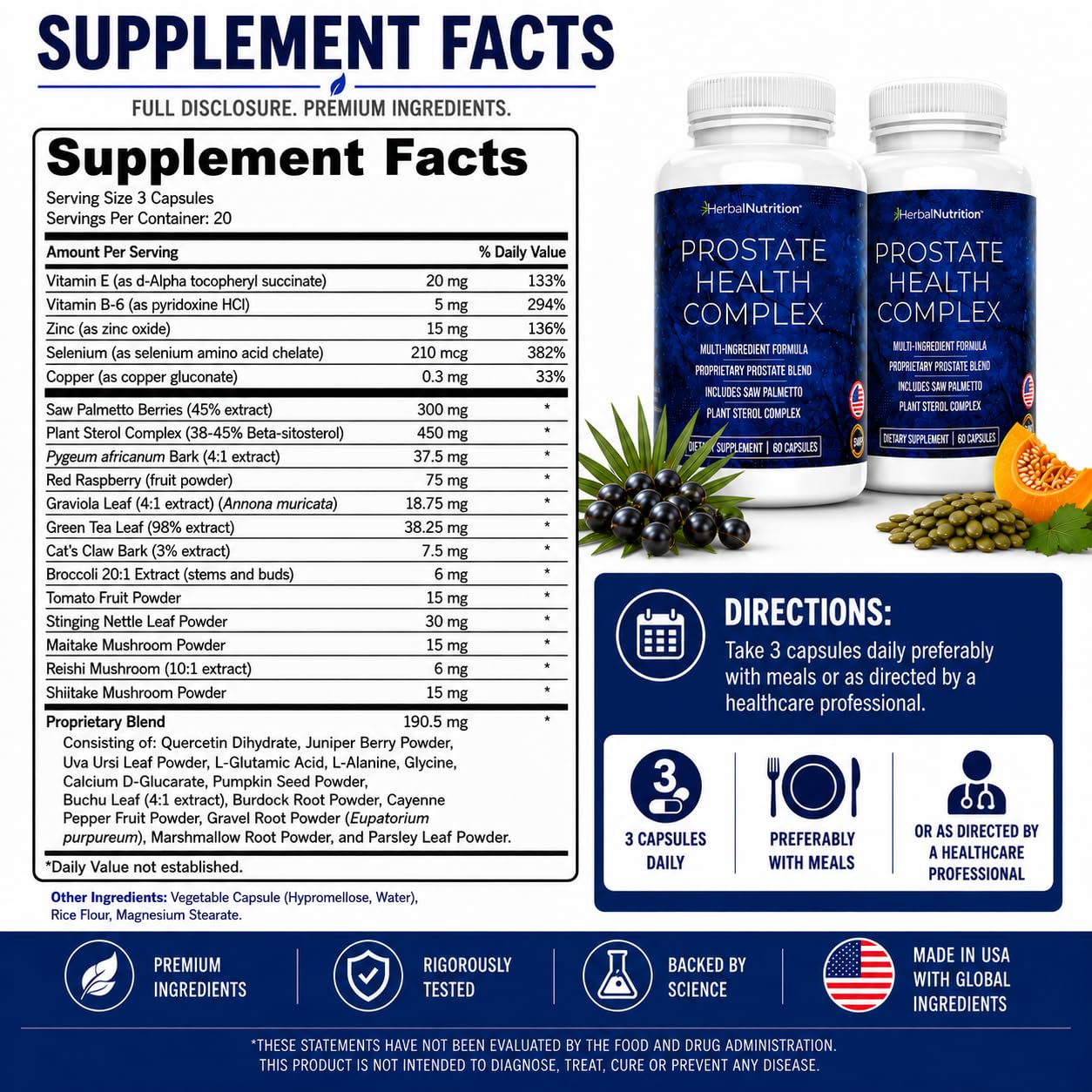 Men's health prostate care solution