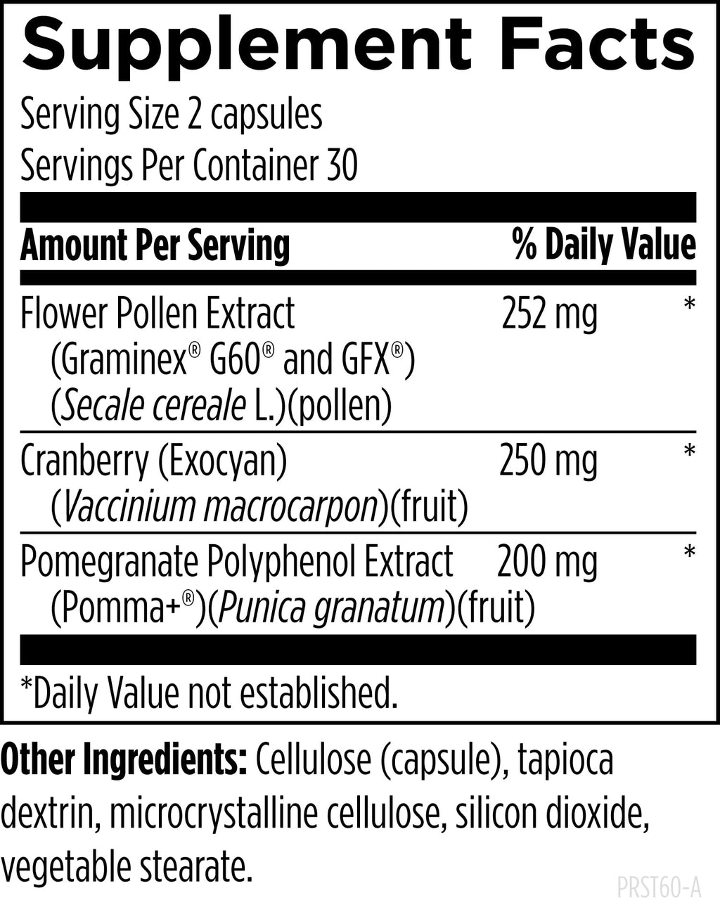 Men's health supplement with cranberry