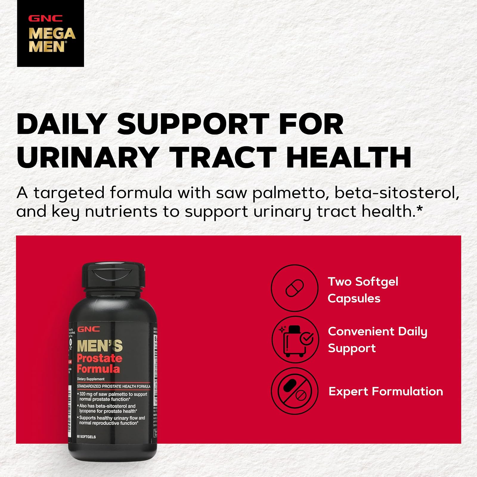 Men's herbal prostate support supplement