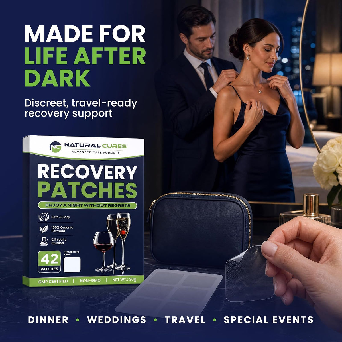 men's multivitamin recovery patches for energy