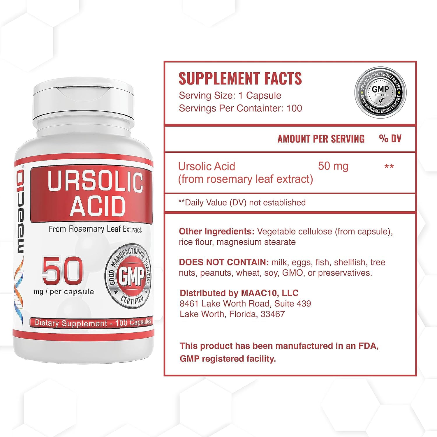 Men's multivitamin with ursolic acid
