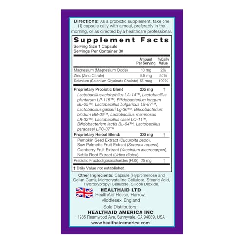 men's probiotic with saw palmetto