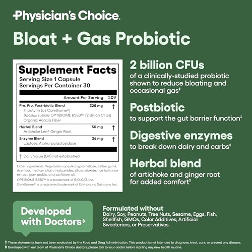 Men's probiotics for bloating support