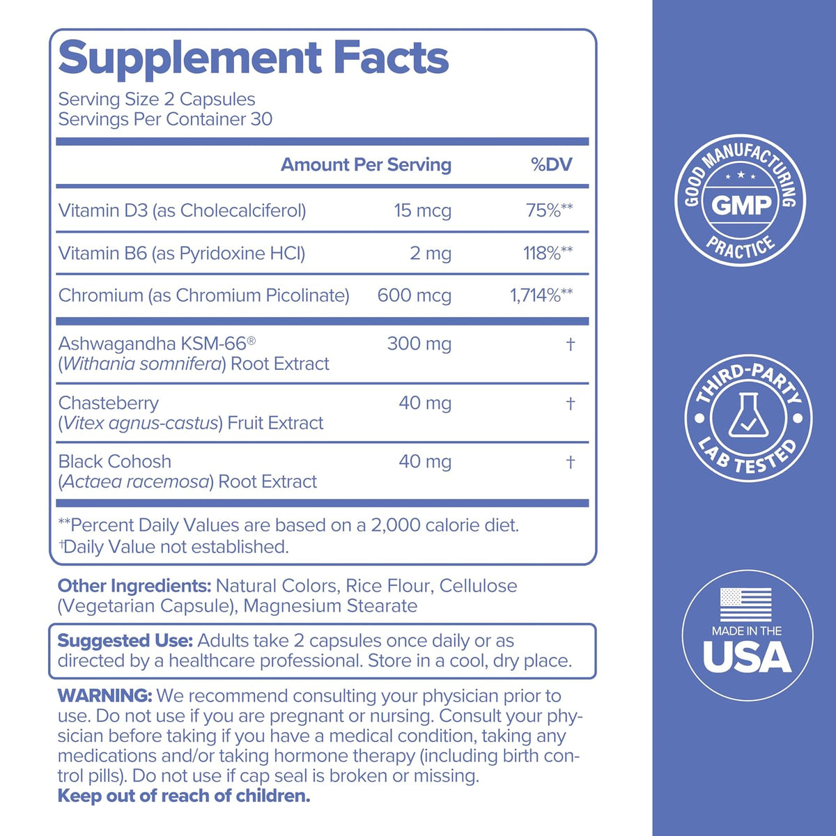 MENO multivitamin for seniors health