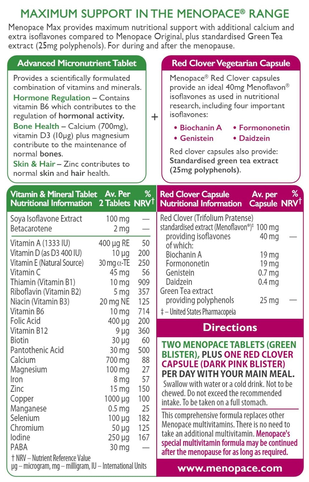 Menopace Max multivitamin for hormonal balance