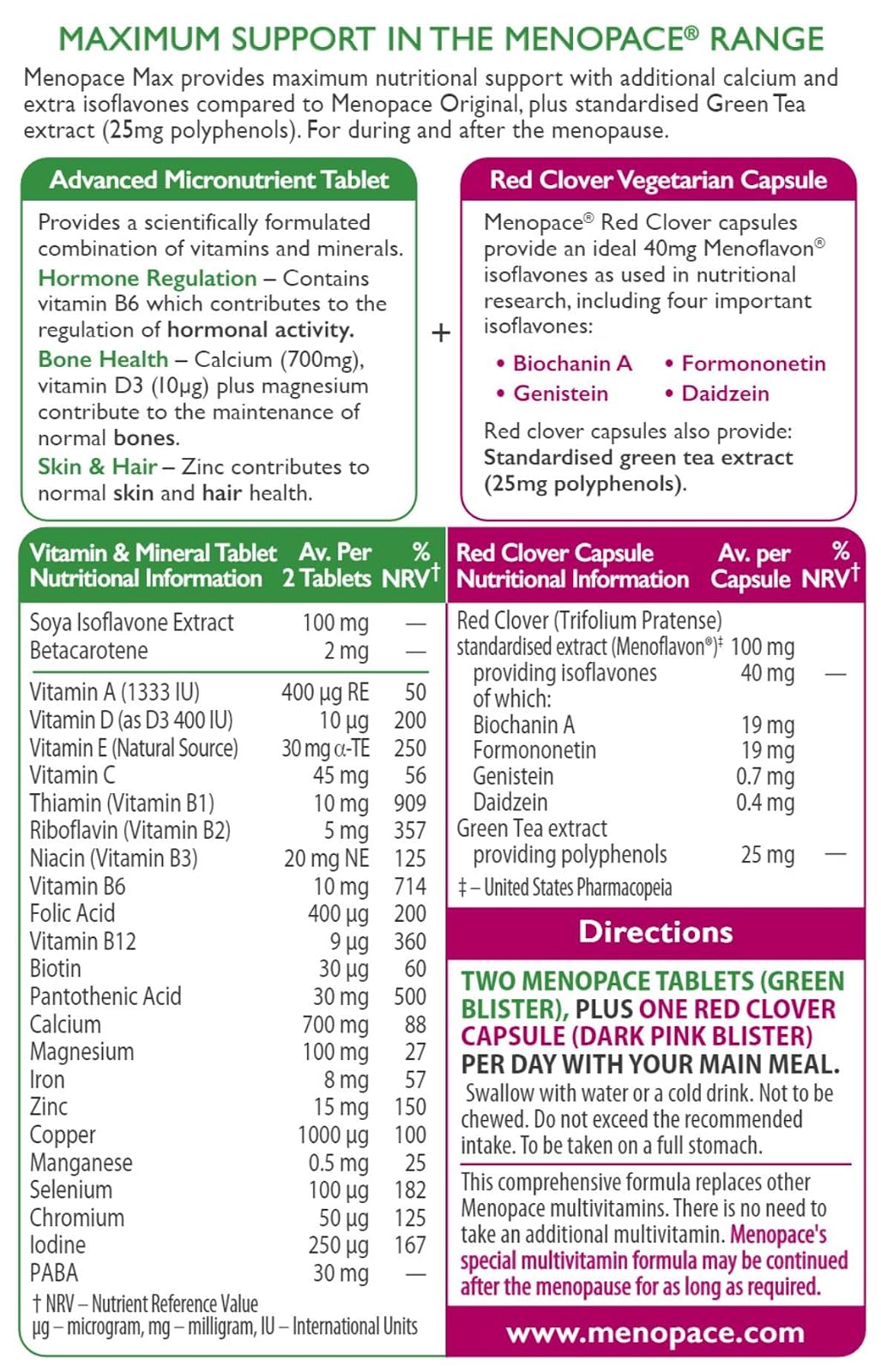 Menopace Max multivitamin for hormonal balance