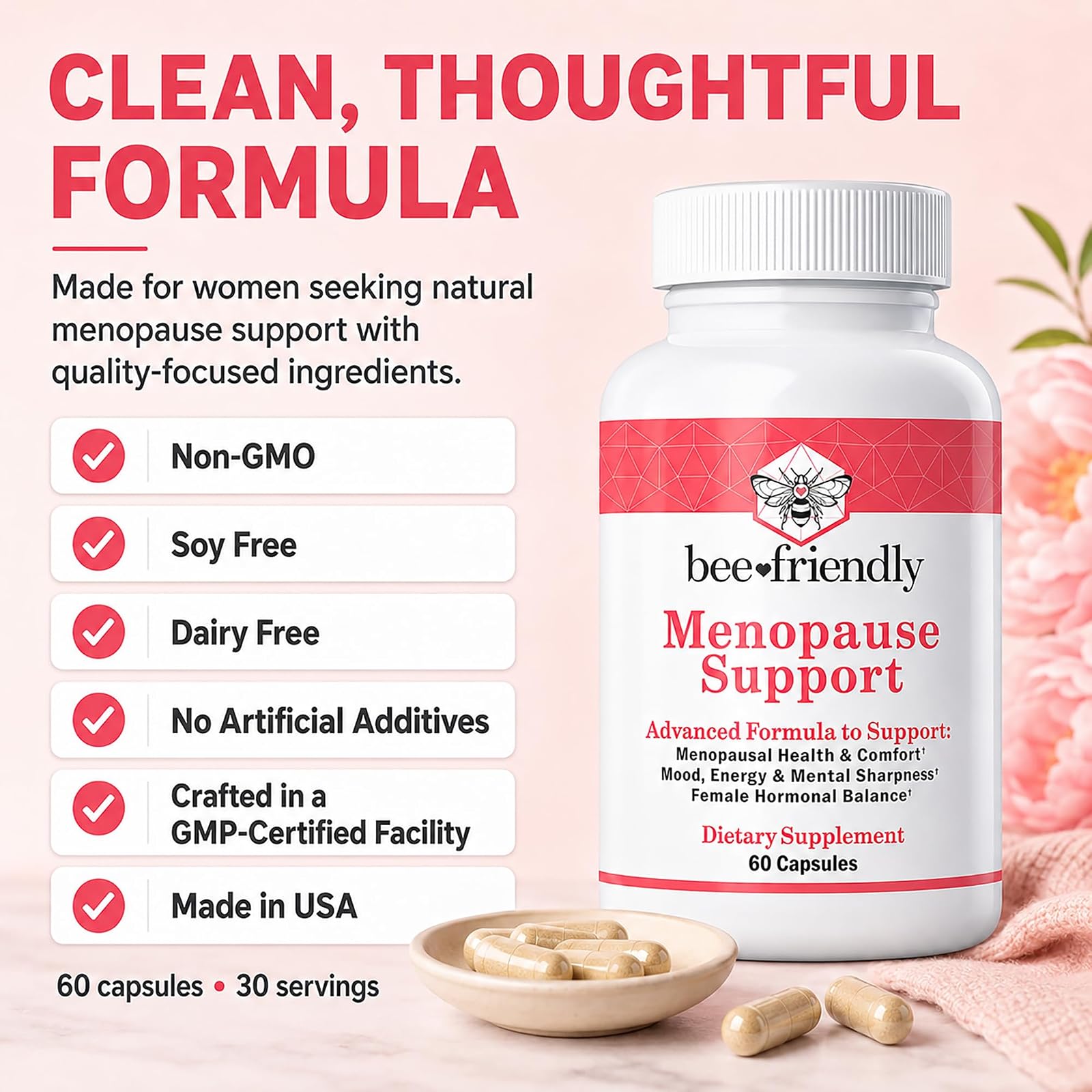 menopause relief with BeeFriendly capsules