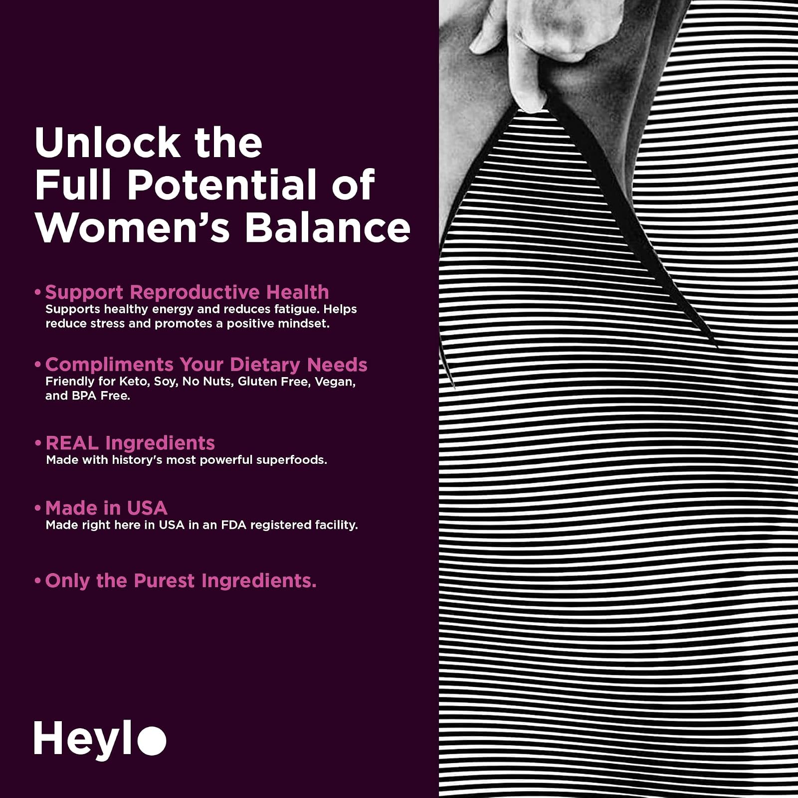Menopause relief with Heylo hormone support