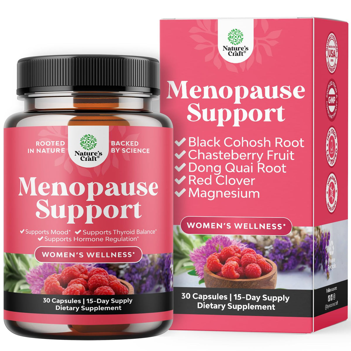 Menopause support black cohosh capsules