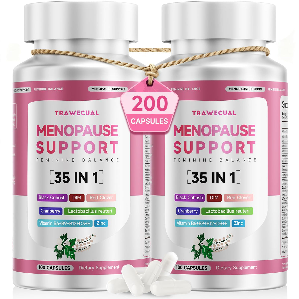 Menopause support black cohosh capsules