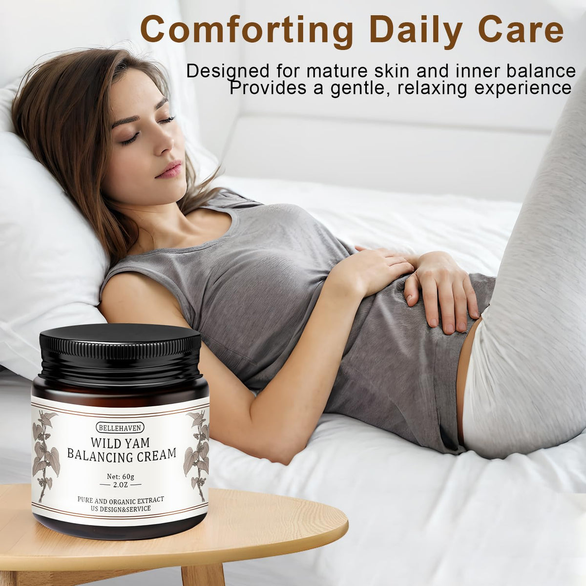 Menopause support cream with natural ingredients