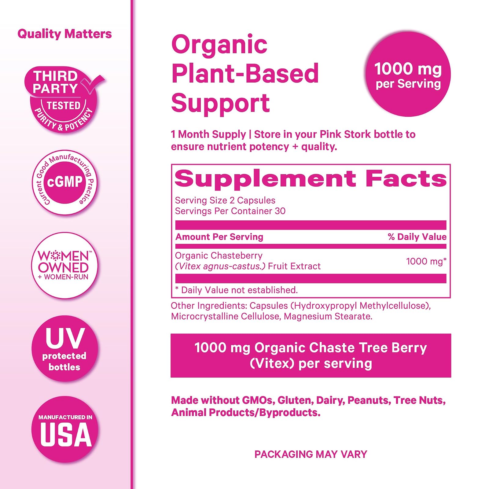 Menopause support supplement with vegan ingredients