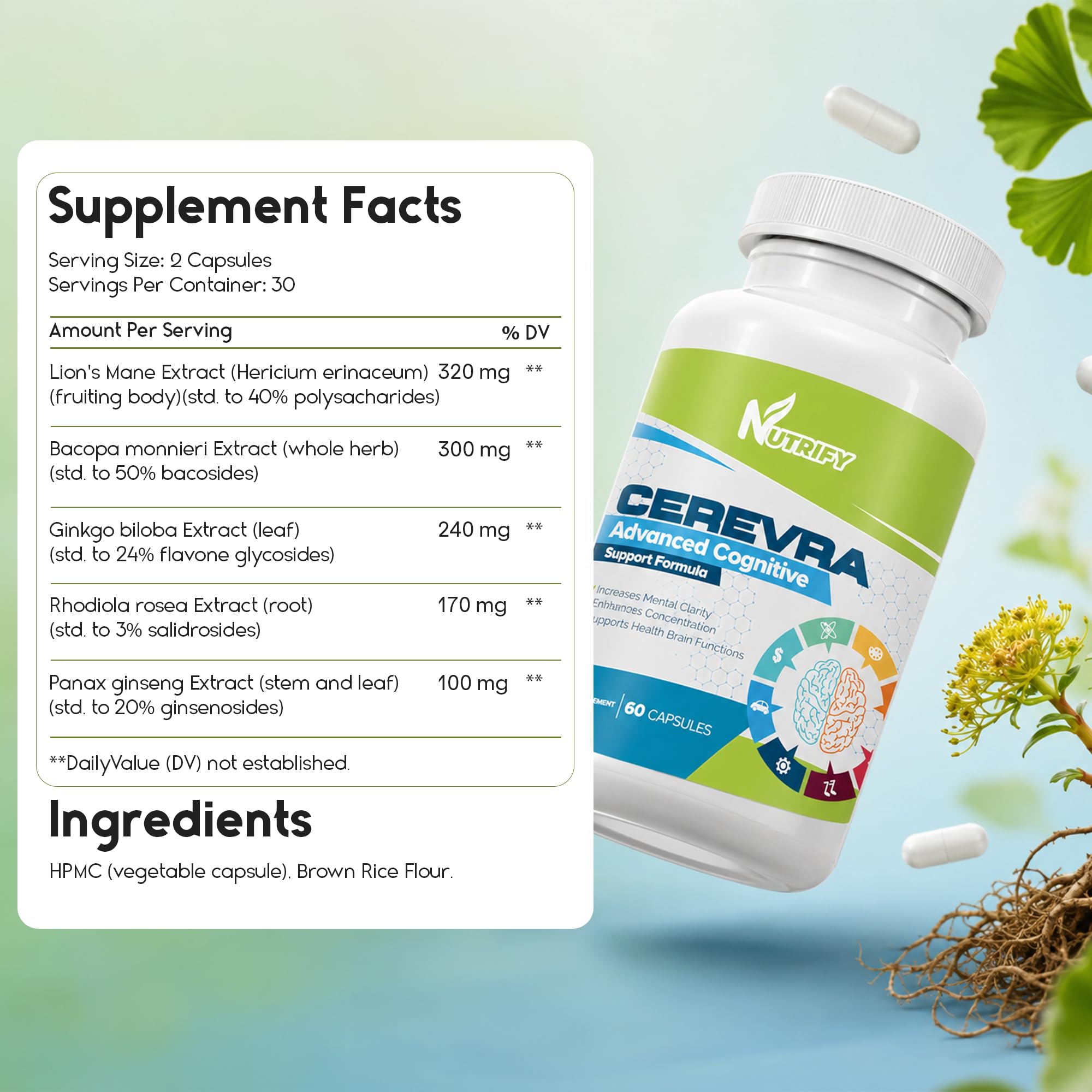 mental clarity blended vitamin capsules