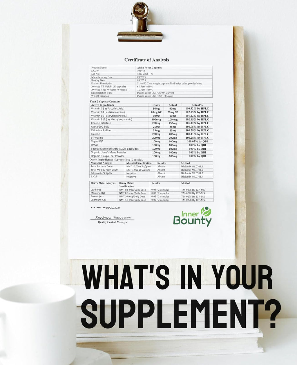Mental clarity with Focus supplement
