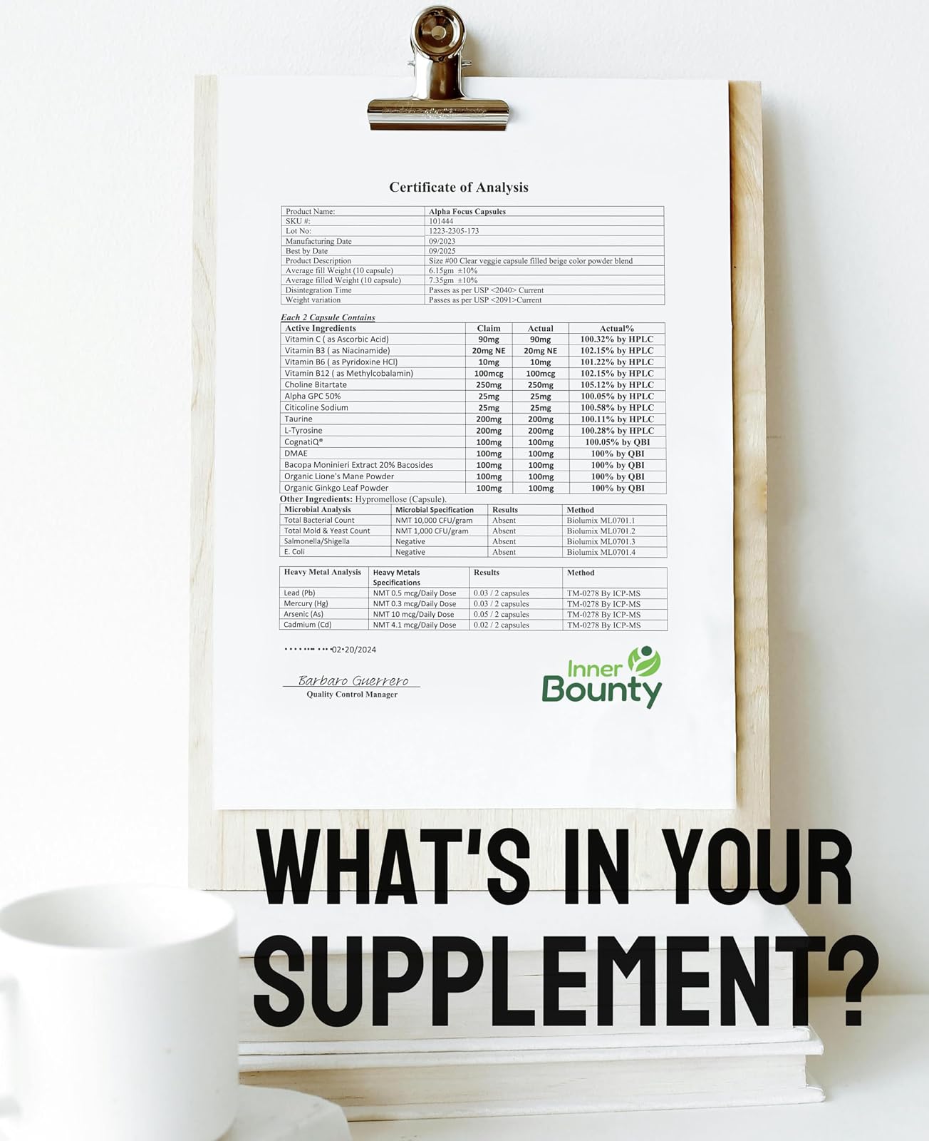 Mental clarity with Focus supplement