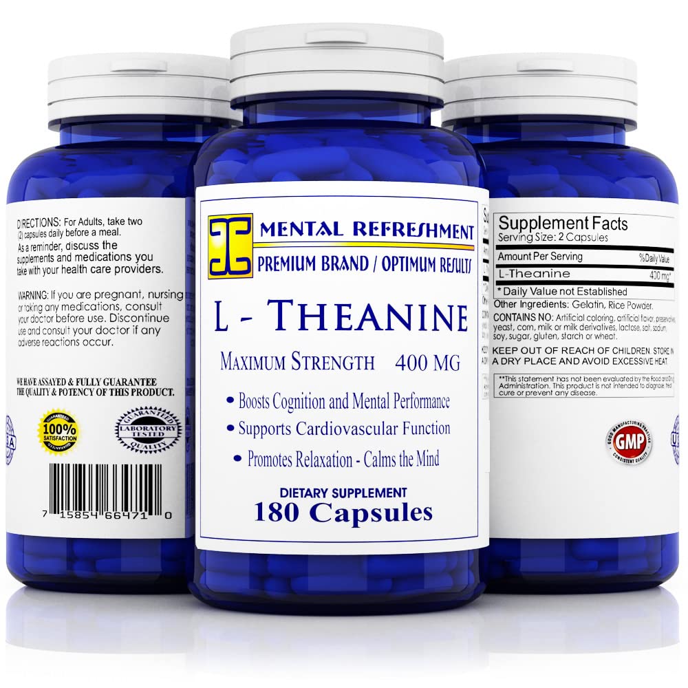 Mental Refreshment L-Theanine capsules for relaxation