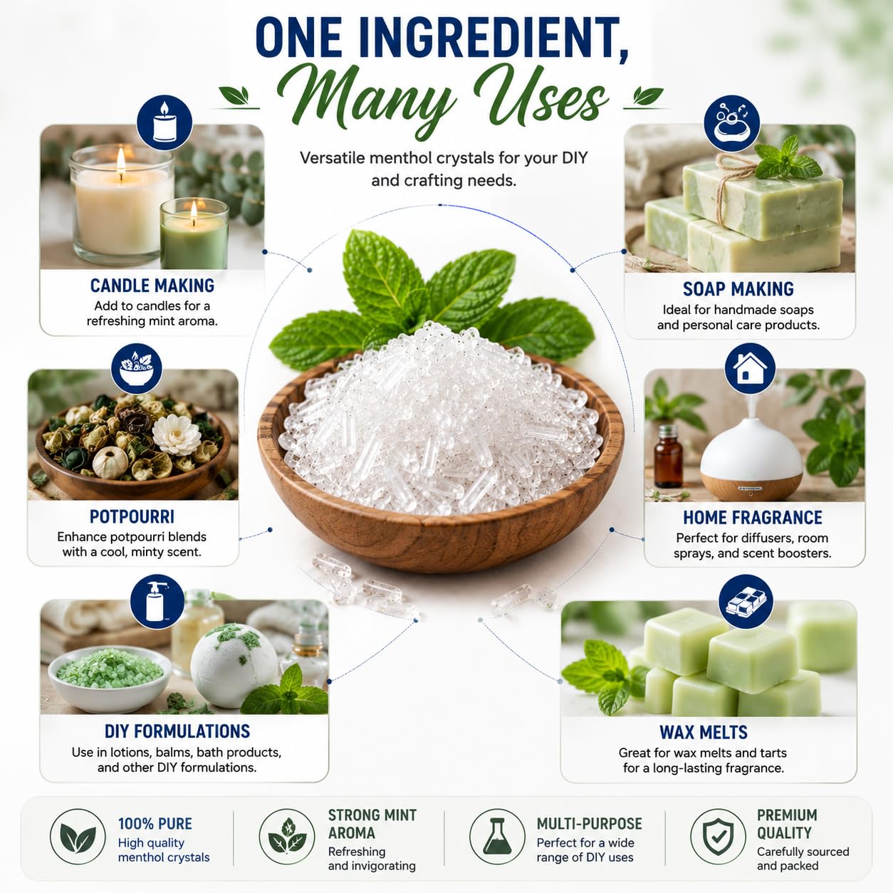 menthol crystals for aromatherapy use