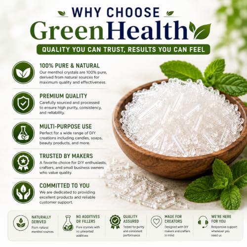 Menthol crystals for boosting energy levels