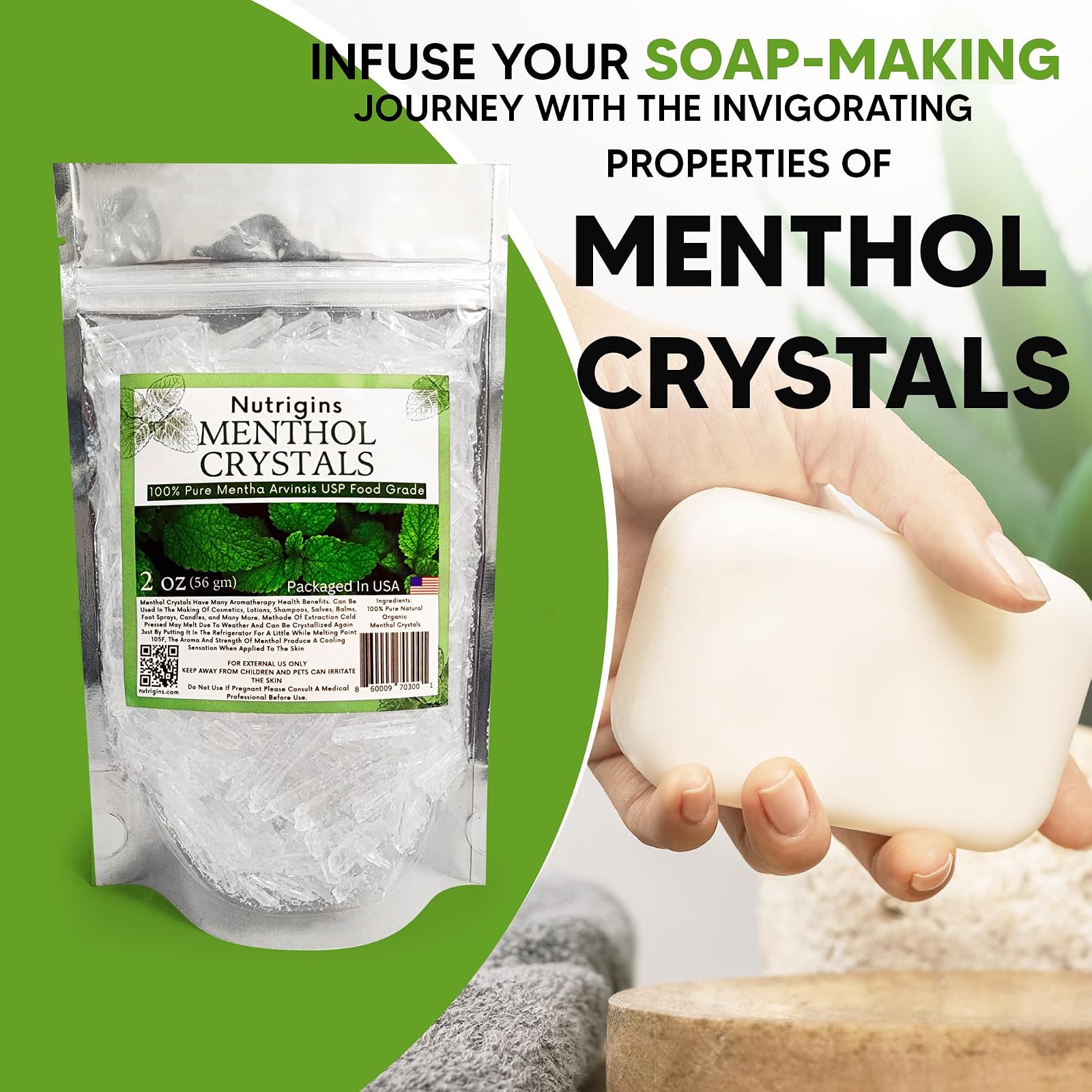 menthol crystals for enhancing skincare routines
