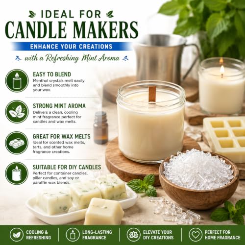 Menthol crystals for homemade skincare