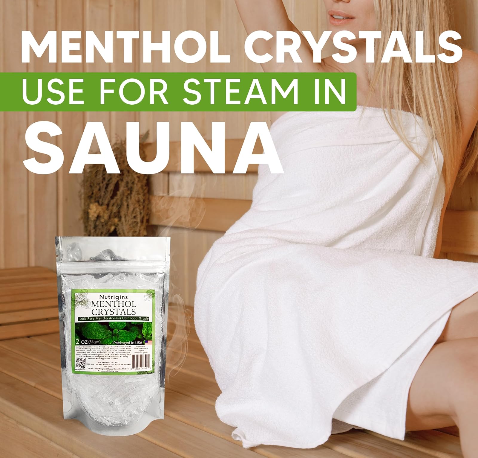 menthol crystals for invigorating bath experiences
