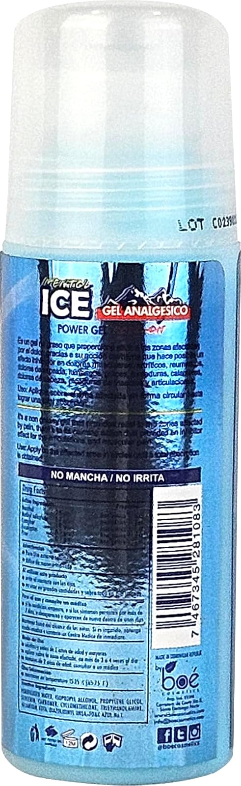 Mentol energy gel for quick recovery