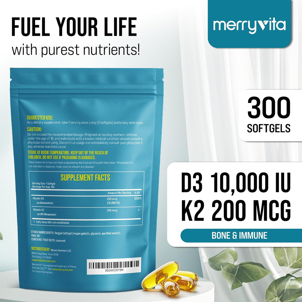 MERRY VITA vitamin D3 10,000 IU