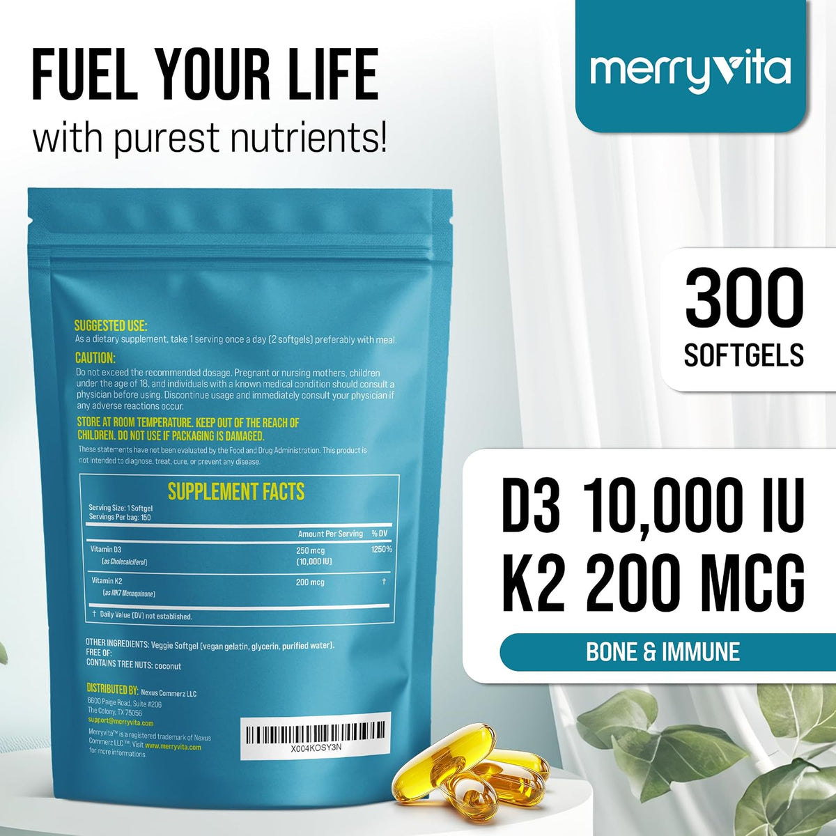 MERRY VITA vitamin D3 10,000 IU