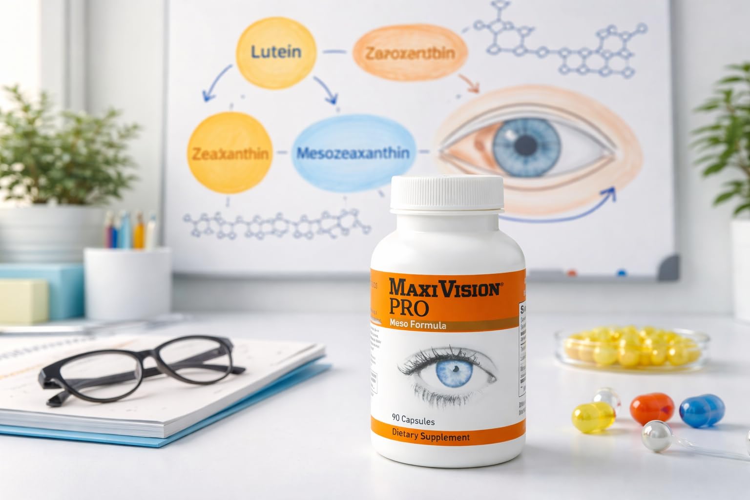 Mesozeaxanthin for enhanced visual performance