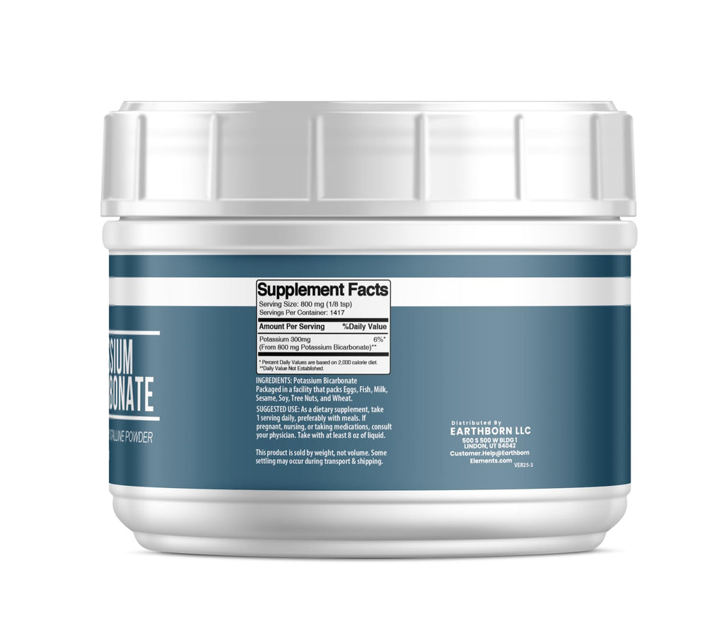 mess-free potassium supplement tub
