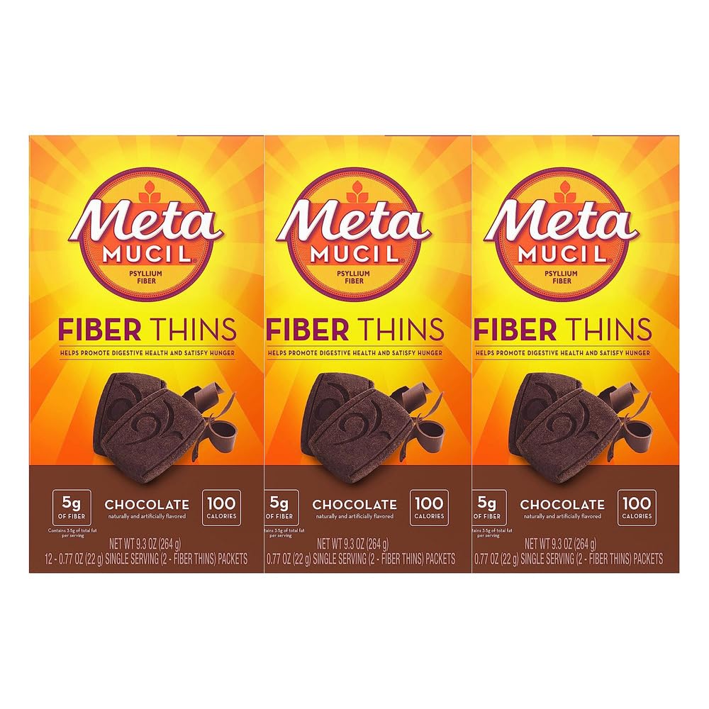 Meta Mucil chocolate fiber thins pack