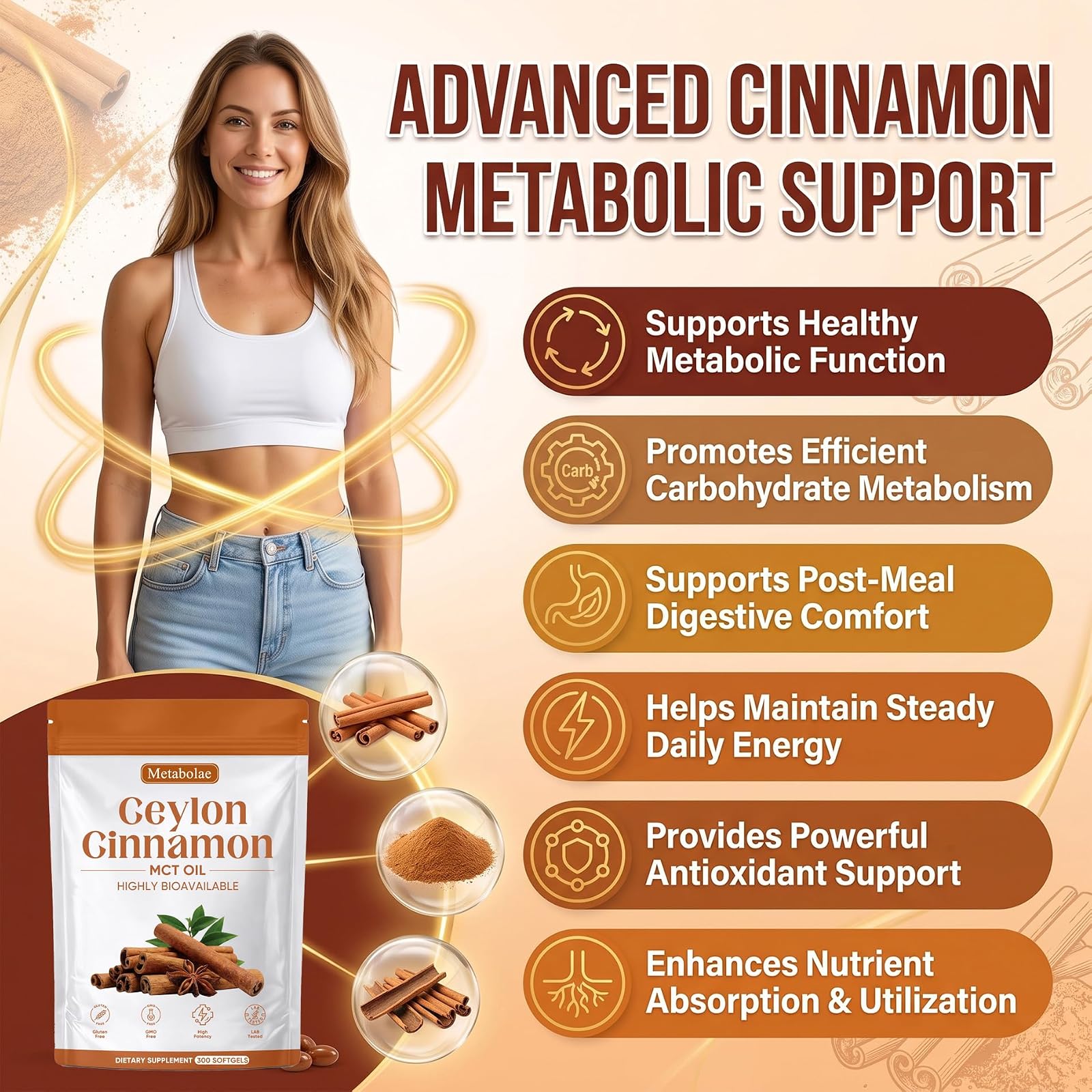 Metabolae cinnamon for digestive support