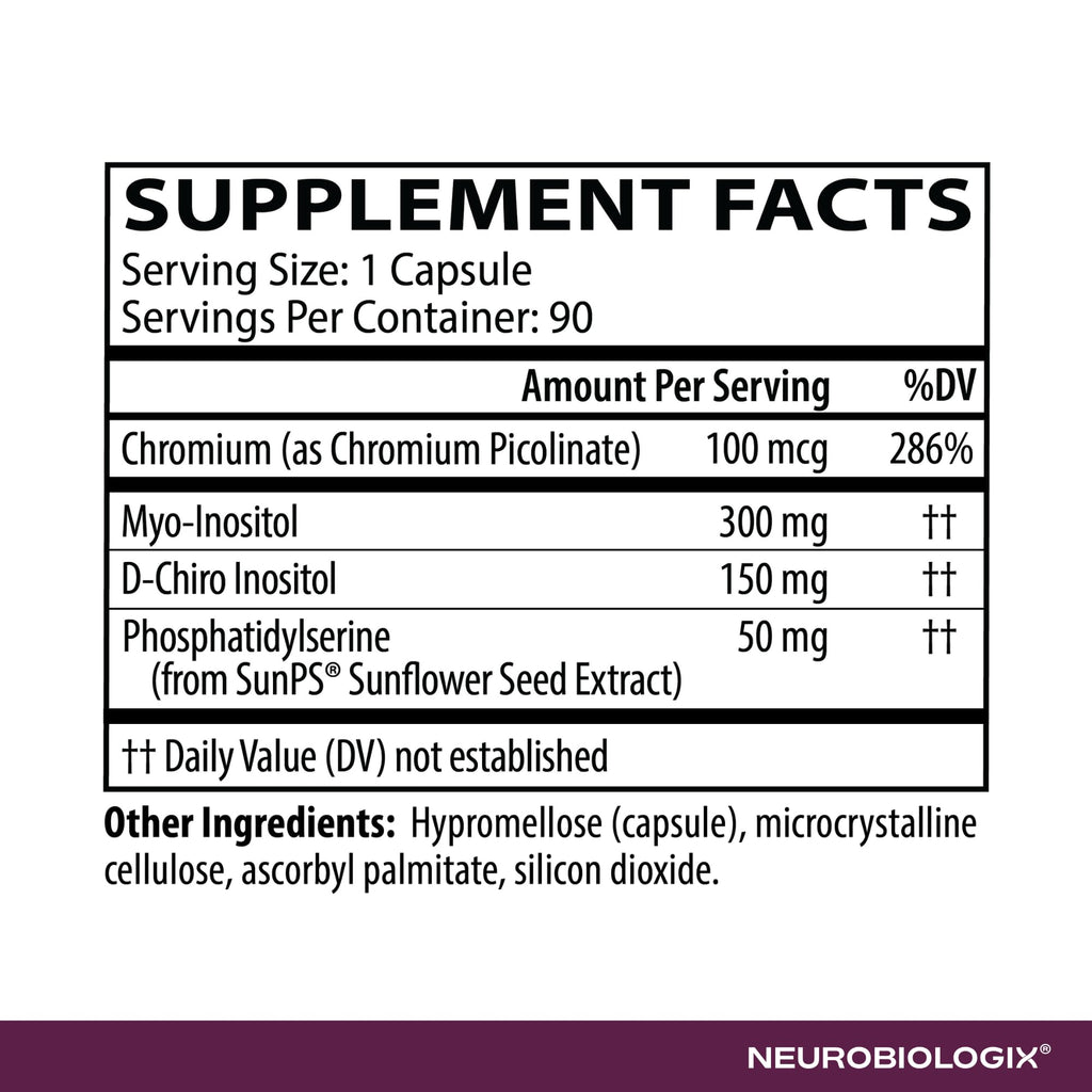 Metabolic health support with inositol