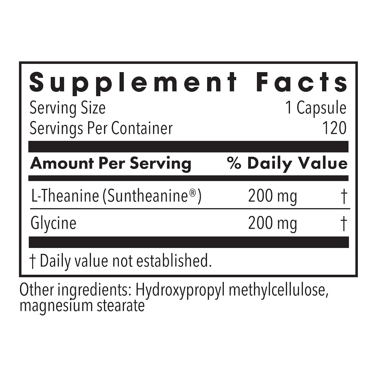 Metabolic Maintenance l-theanine capsules