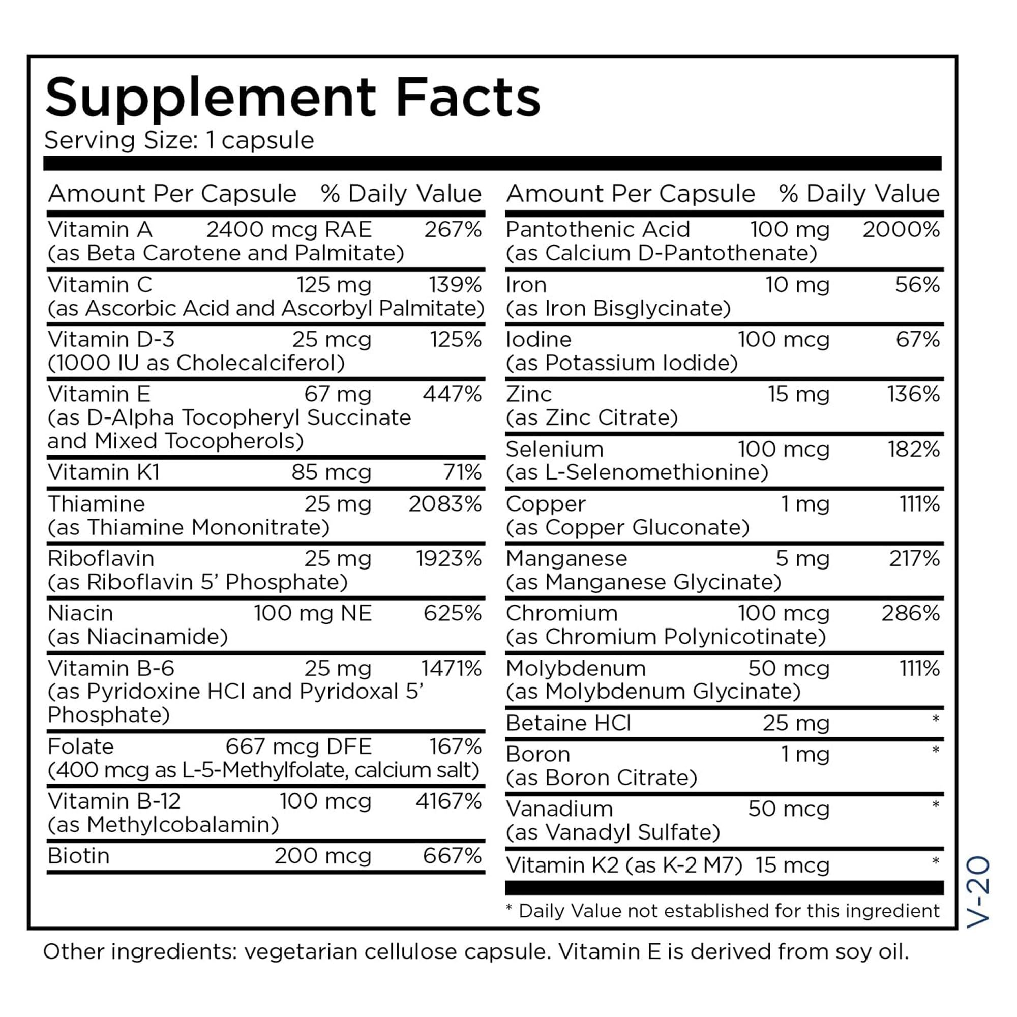 Metabolic Maintenance multivitamin for healthy living