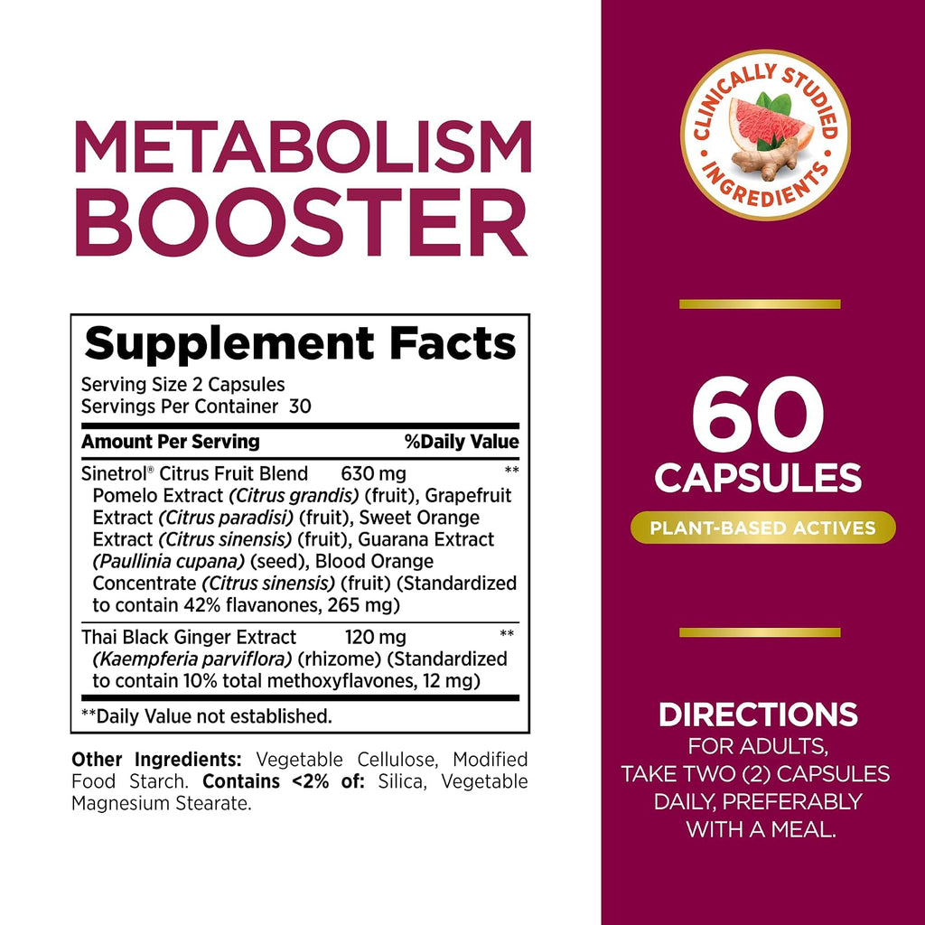 Metabolism booster capsules for weight loss