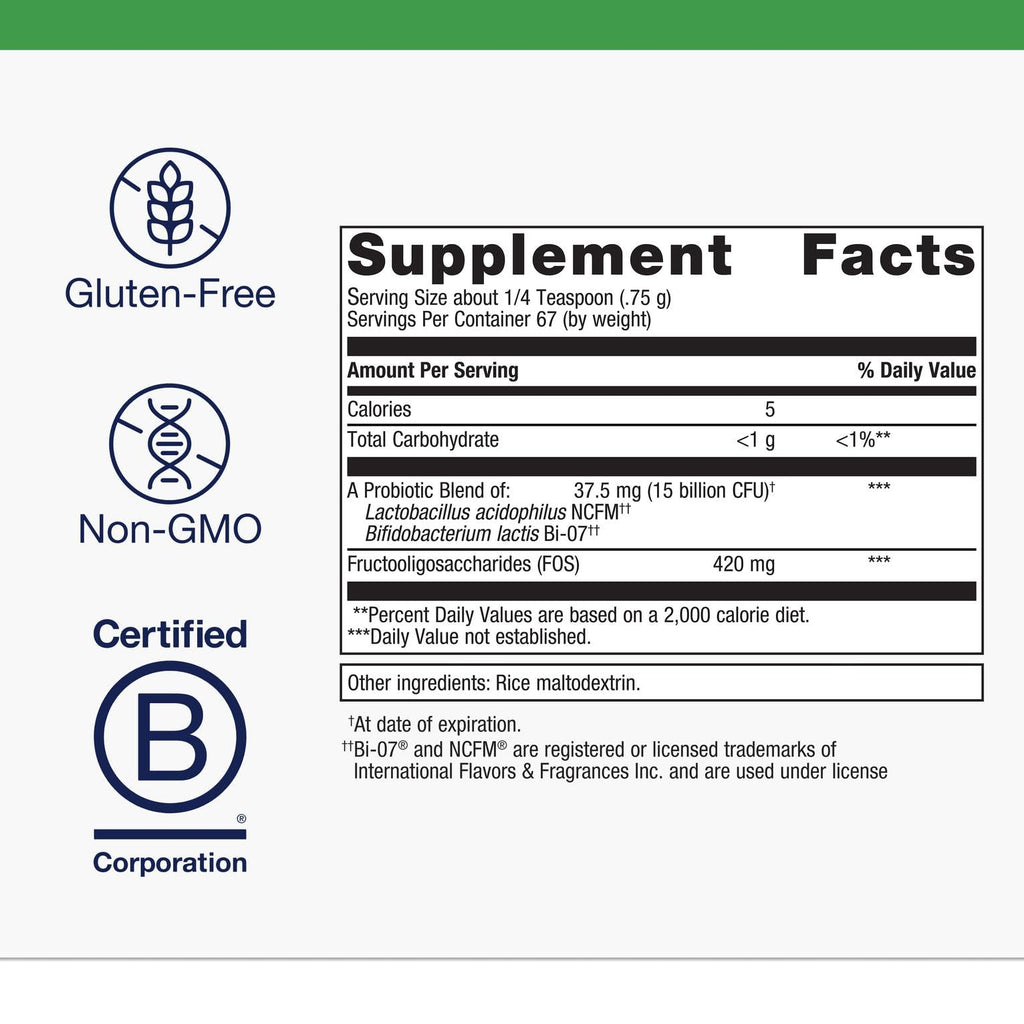 Metagenics prebiotic powder for gut health