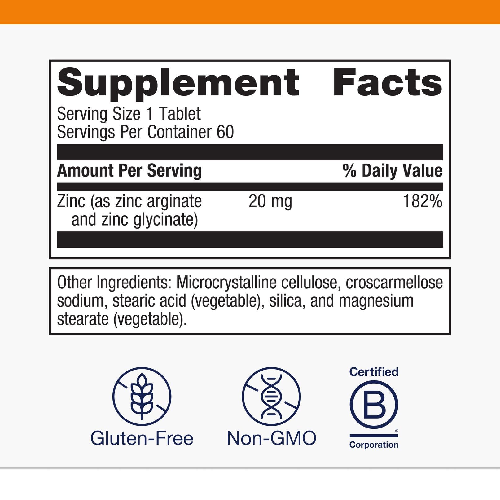 Metagenics zinc for overall health