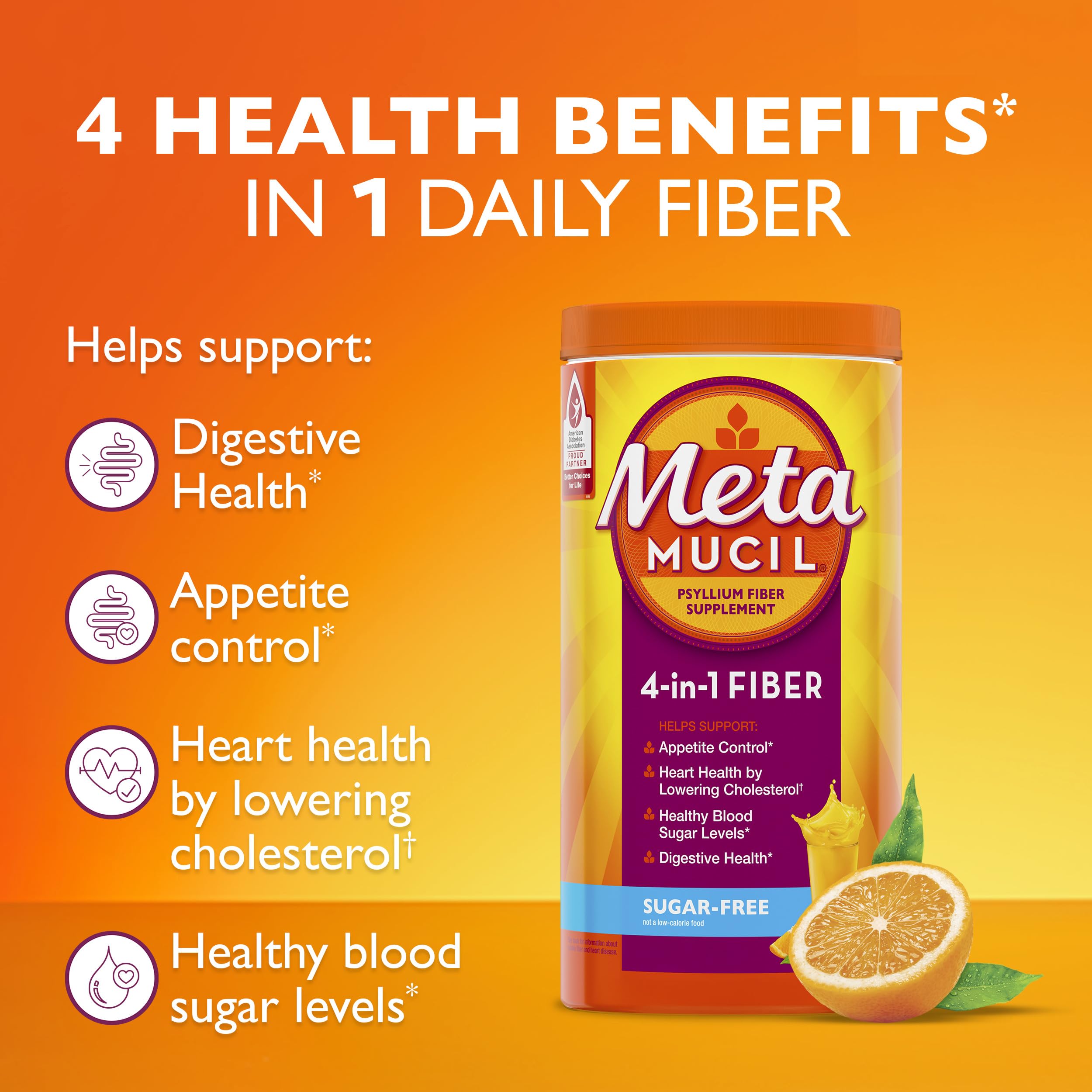 Metamucil 4-in-1 fiber benefits