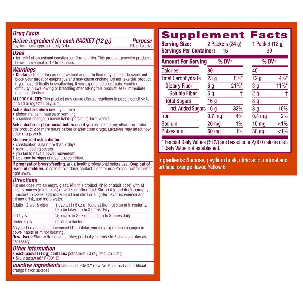 Metamucil fiber for gut wellness