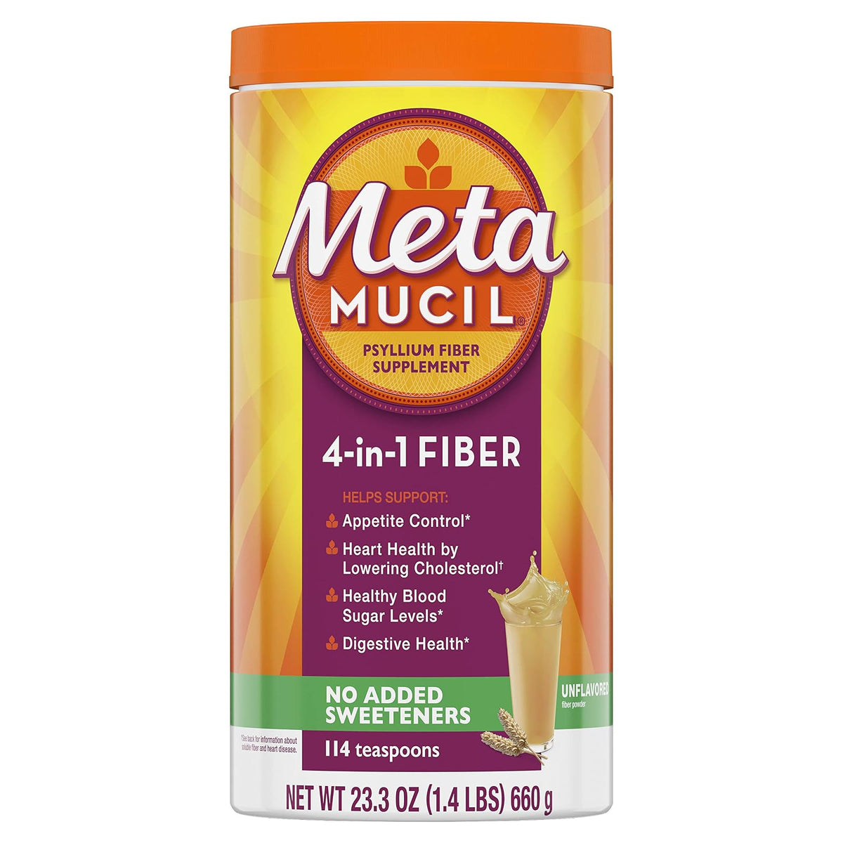 Metamucil fiber powder for digestion