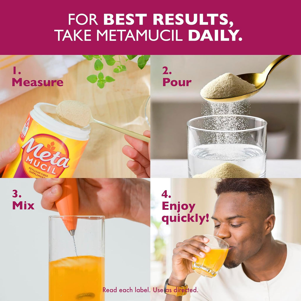 Metamucil fiber supplement for gut health