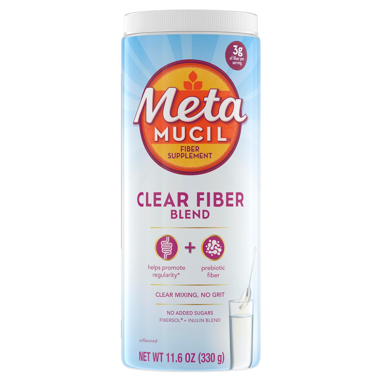 Metamucil fiber supplement unflavored powder