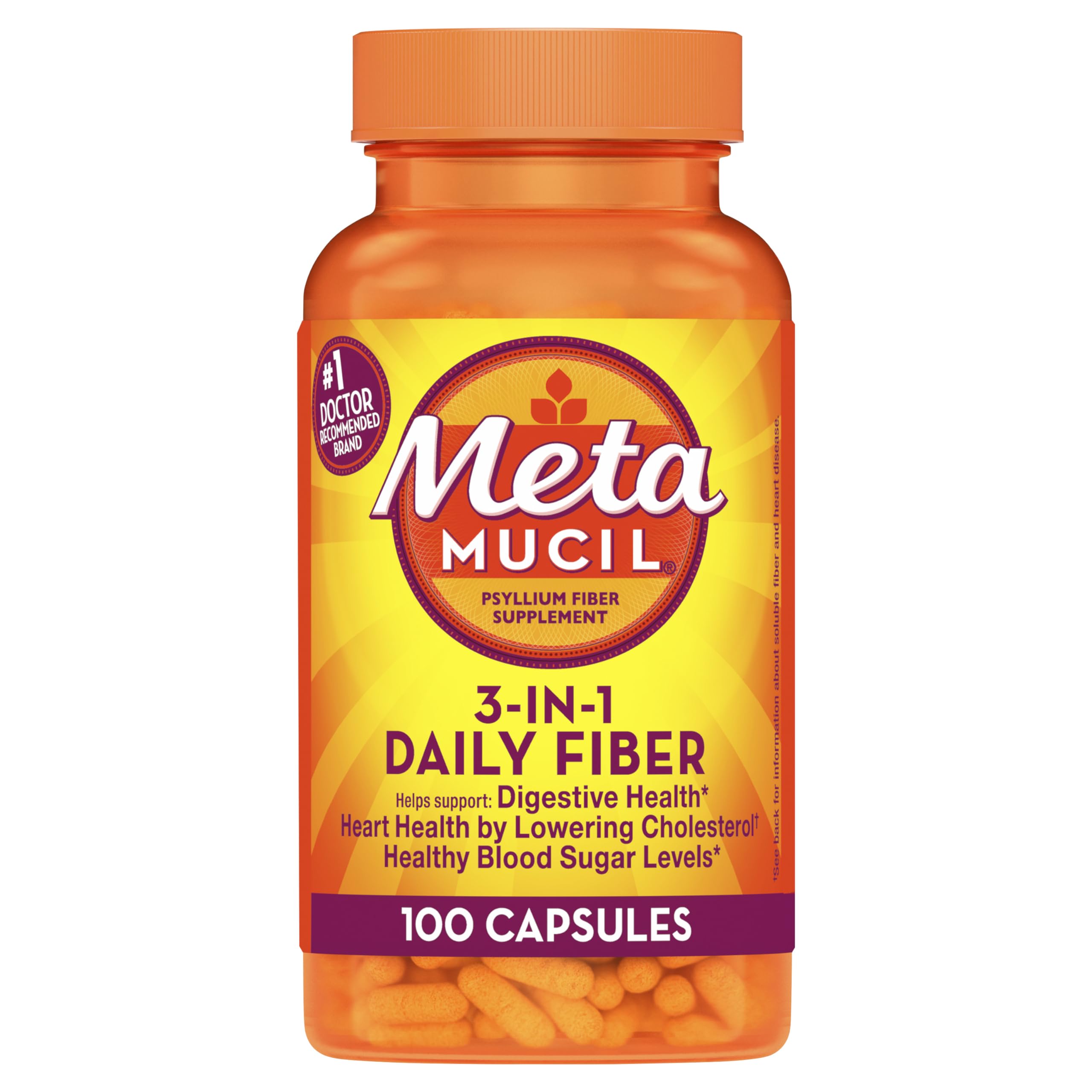 Metamucil psyllium fiber capsules