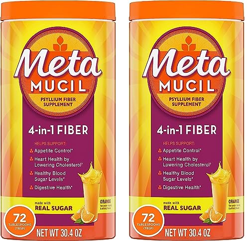 Metamucil psyllium fiber supplement powder